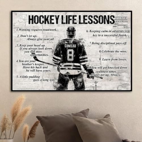 Amazon.com: Hockey Life Lessons Poster - Personalized Hockey Life ...