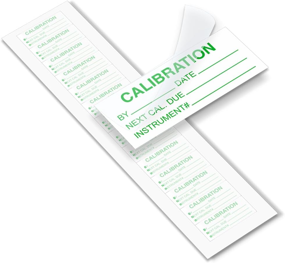 Amazon.com: SmartSign Self Laminating Calibration Labels by/Date/Next ...