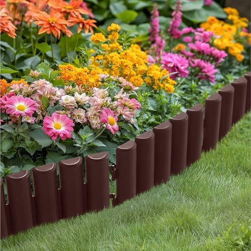 Navaris Garden Edging - Easy Installation Log Roll Border Edging Garden ...
