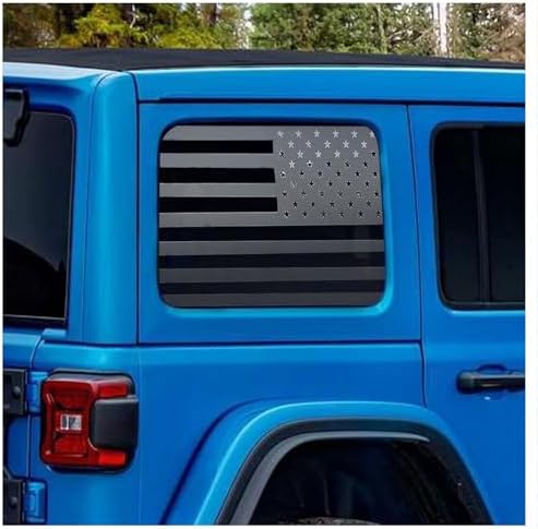Amazon.com: 2PCS Rear Window American Flag Decal for Jeep Wrangler JK ...