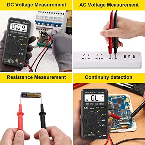 Mini Multimeter Pocket multimeter GR-4201 4000 count automatic ranging ...