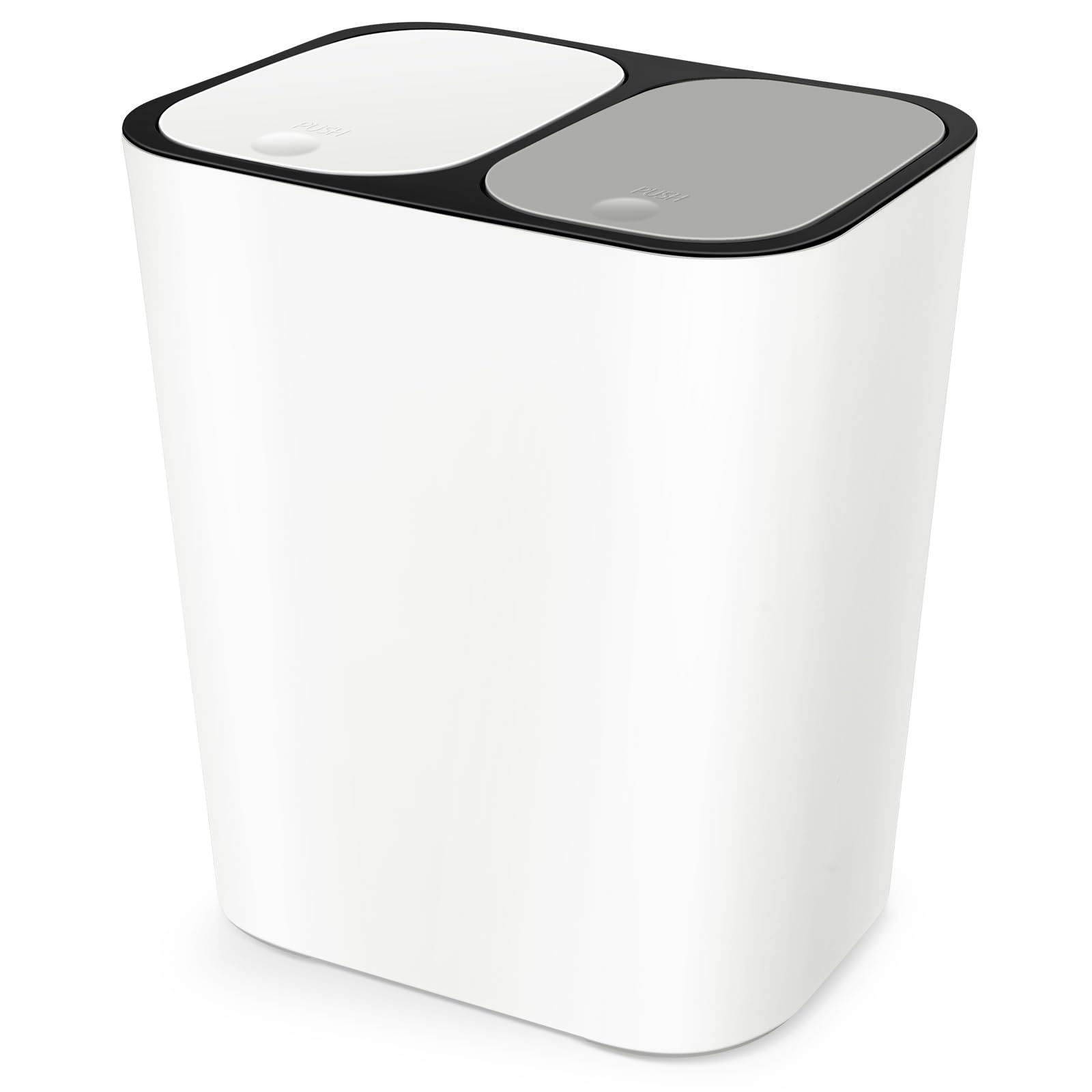 IMIKEYA Dual Compartment Trash Can 15L Double Bin Trash Can for Kitchen ...