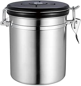 Amazon.co.jp: Coffee Bean Container Stainless Steel Coffee Container ...