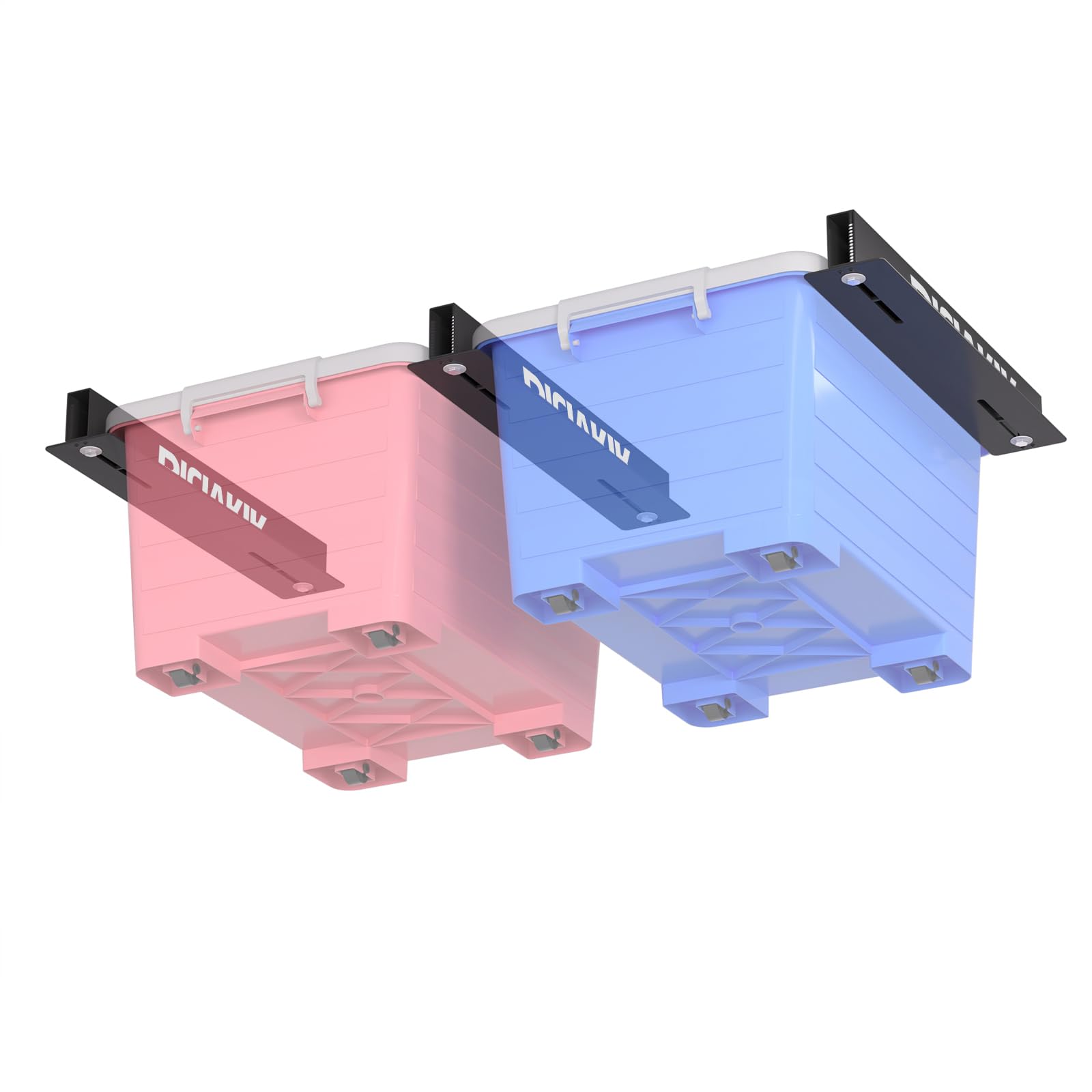 Buy Overhead Garage Storage Rack, Ceiling Racks for Utility Bins, Heavy ...