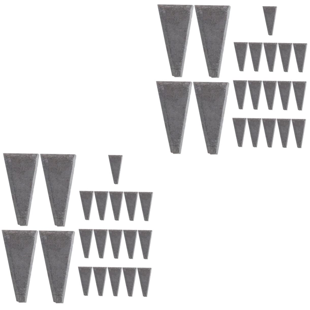 Amazon.com: DOITOOL Axe Wedge 40 Pcs Triangle Corrugated Steel Wedges ...