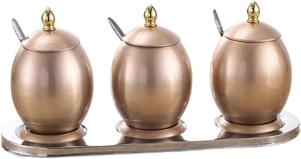 Amazon.com | Condiment Set Seasoning Box Condiment Jar 3pcs Seasoning ...