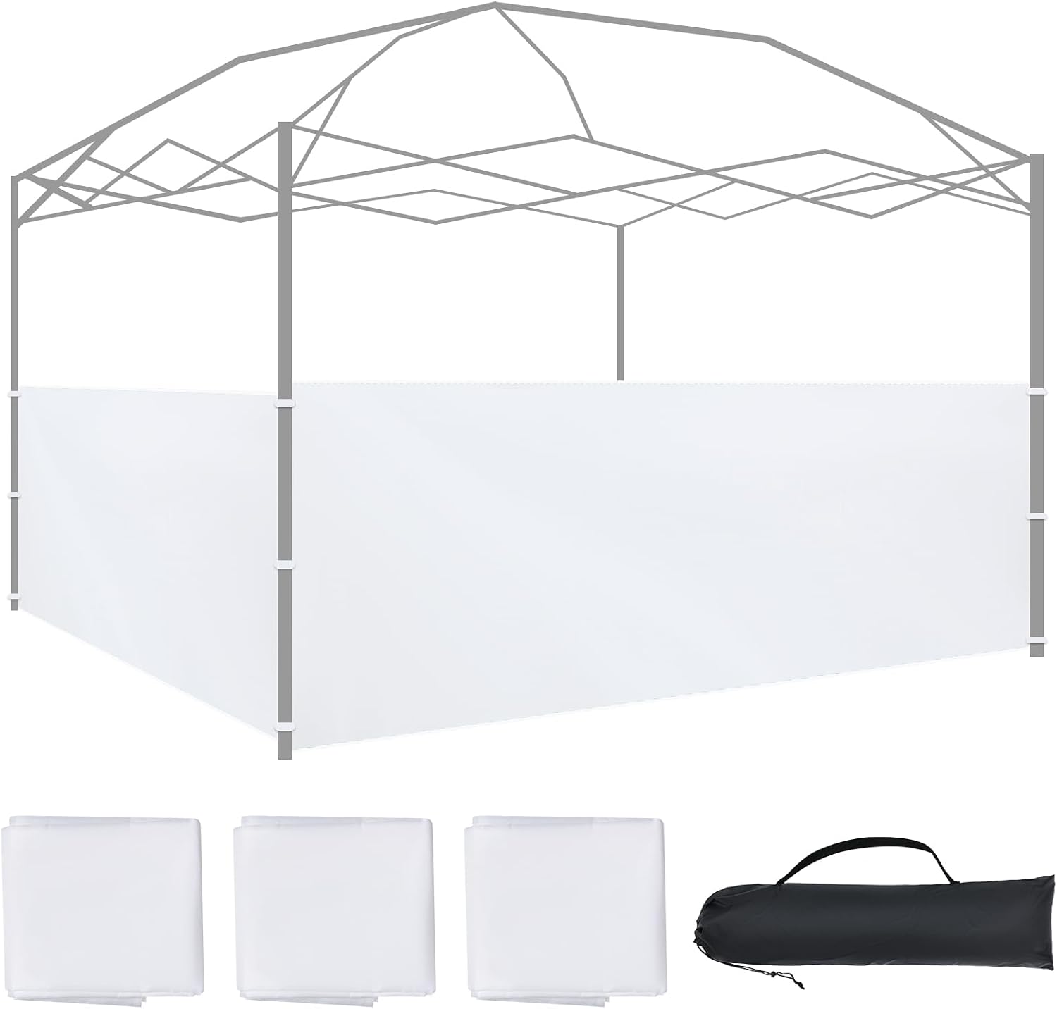 Amazon.com : 3 Pcs Smoothnovelty Canopy Half Wall Outdoor Gazebo Side ...