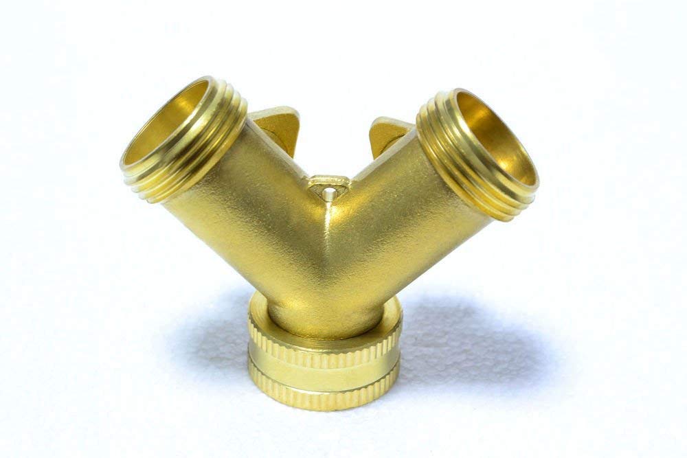 Tap Y Splitter Brass Manifold Two Way Washing Machine Hose Connector 3/ ...