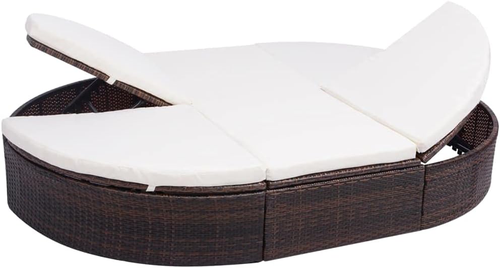 Amazon.com : ZQQLVOO Patio Lounge Bed with Cushion,Patio Bed,Outdoor ...