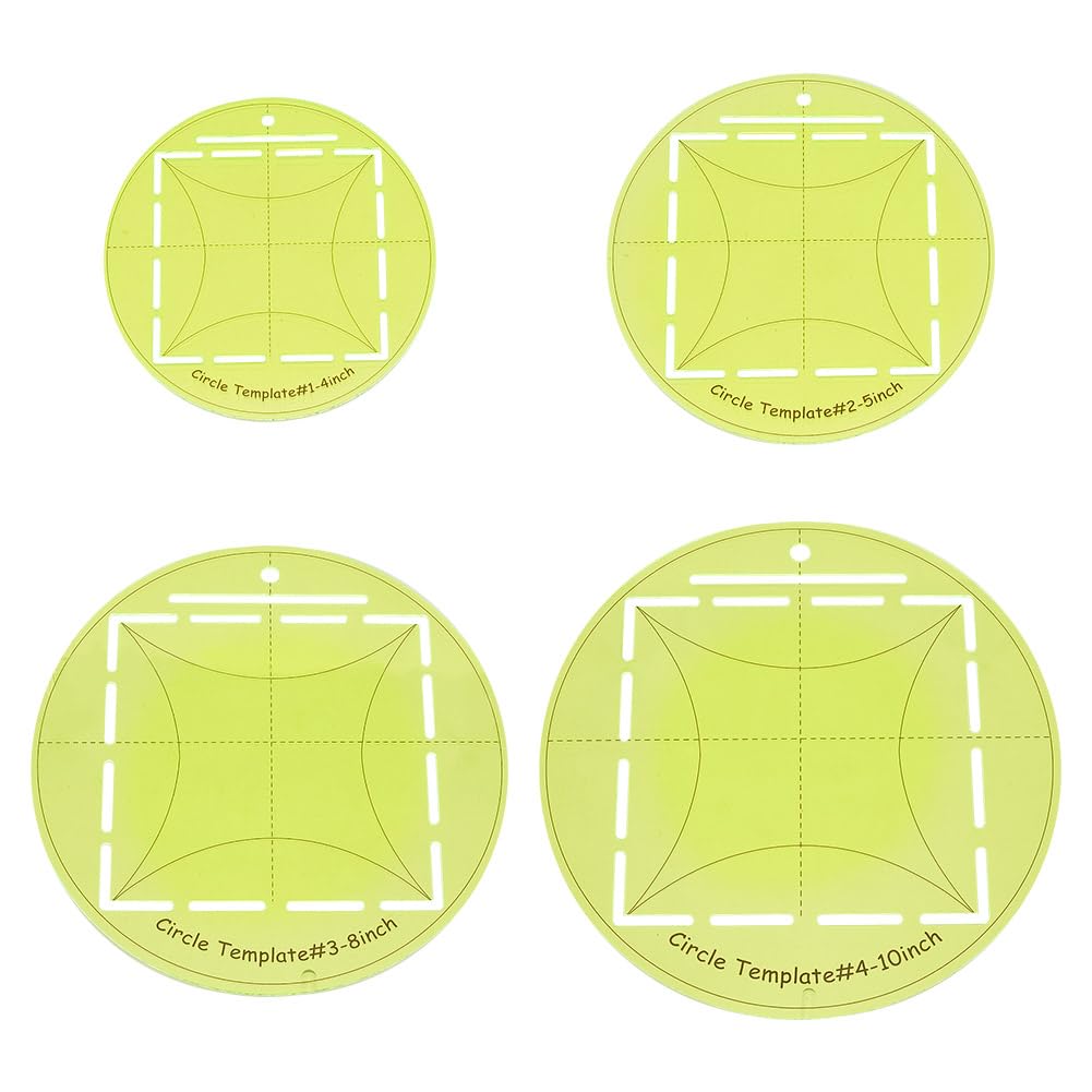 Amazon.com : HOBBIESAY 4Pcs Circle Quilting Template 4/5/8/10 Inch ...