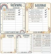 Amazon.com: 4 pcs Boho Rainbow Daily Schedule for Kids Reward Chart ...