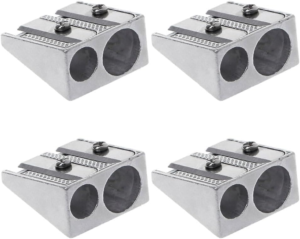 Amazon.com : 4Pcs Silver Magnesium Pencil Sharpener, Magnesium Metal ...