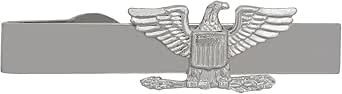 Amazon.com: TheSupplyRoom Silver Colonel Tie Bar : Clothing, Shoes ...