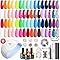 Amazon.com: MEFA 56 Pcs Gel Nail Polish Kit with U V Light, 32 Colors ...