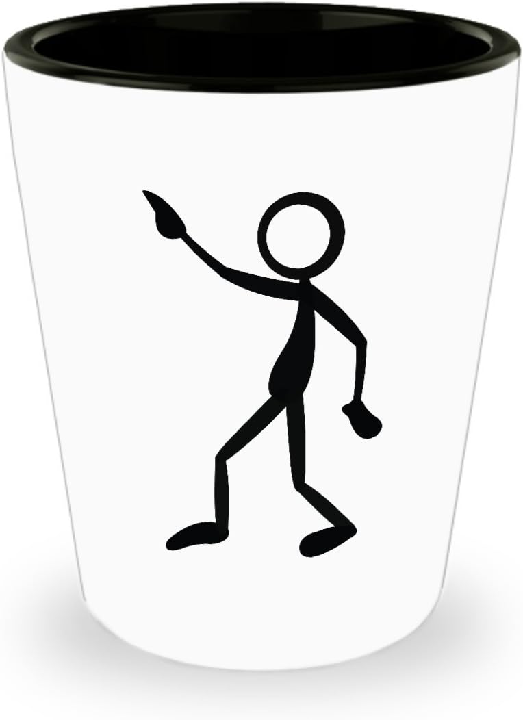 Amazon.com | Stickman #3 Collectable Shot Glass: Shot Glasses