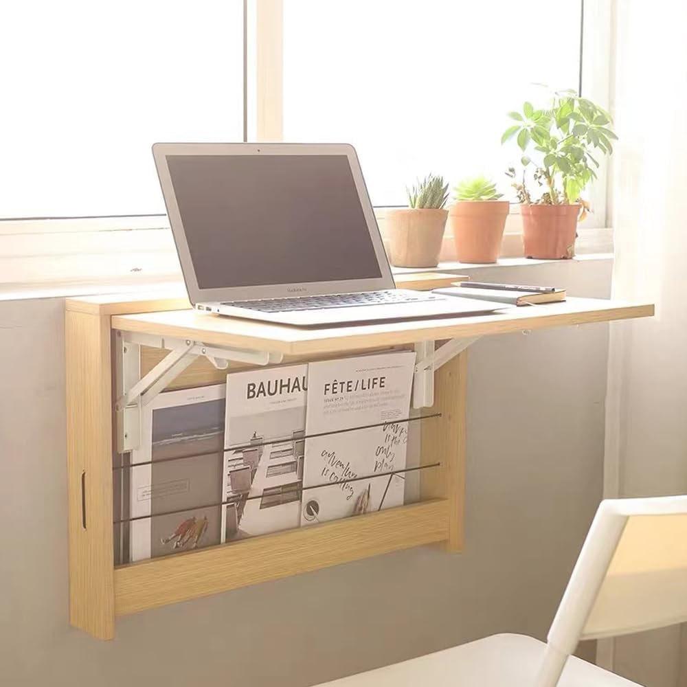 Amazon.com: Omhuzsyo Wall Mounted Folding Table Office Desk, Suitable ...