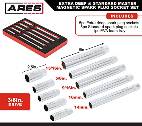 Snapklik.com : ARES 11033-10-Piece Extra Deep And Standard Length ...