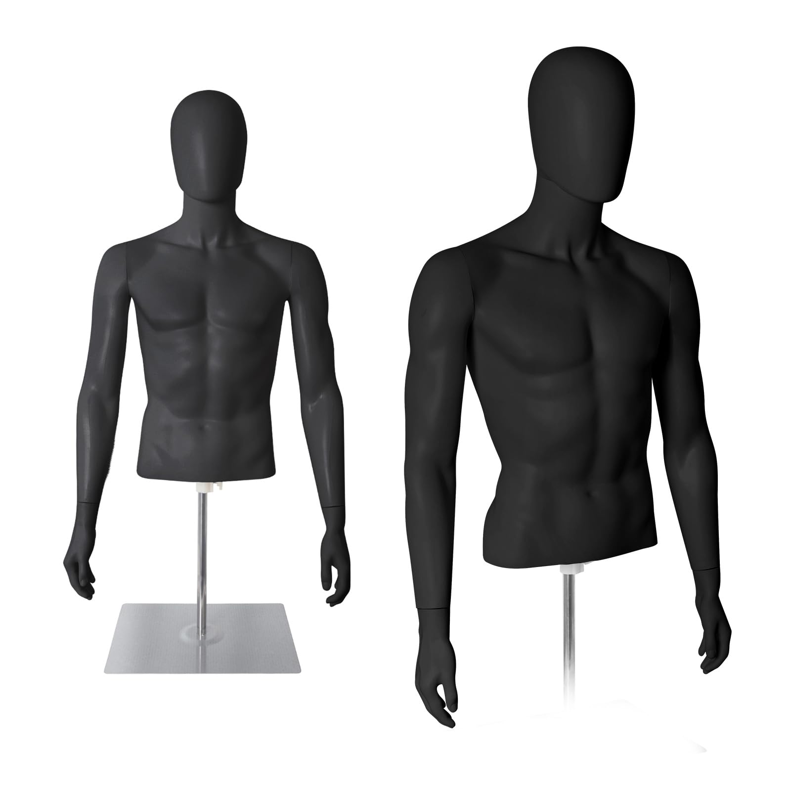 Amazon.com: YumHome Male Mannequin Faceless Adjustable Plastic Half ...