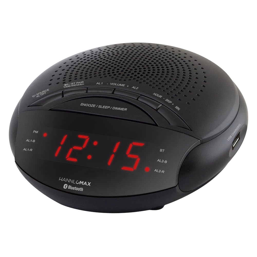 Amazon.com: HANNLOMAX HX-139CR Alarm Clock Radio, PLL FM Radio with ...