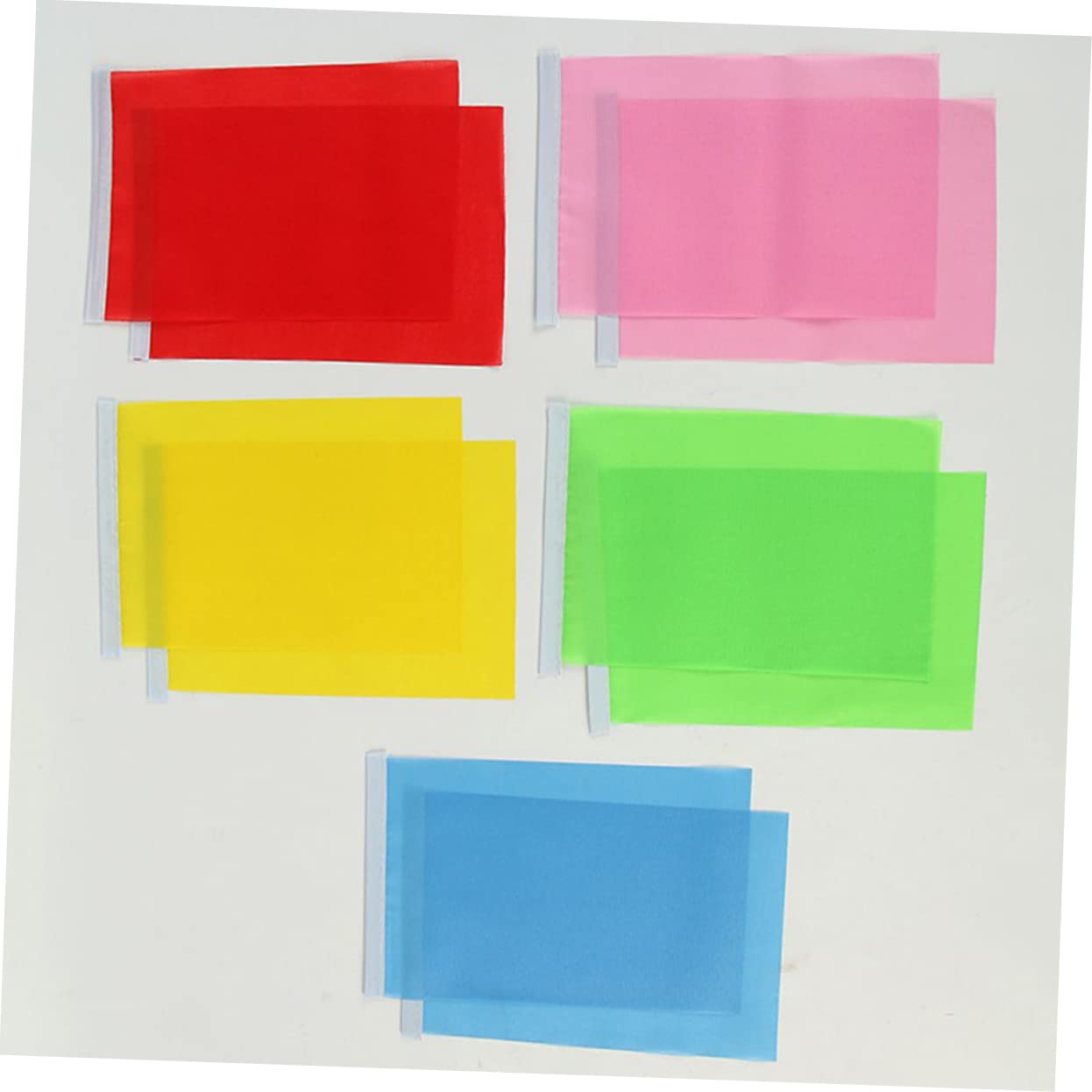 CLISPEED 100pcs Competition Holding Flag Square Hand Waved Flag Small ...