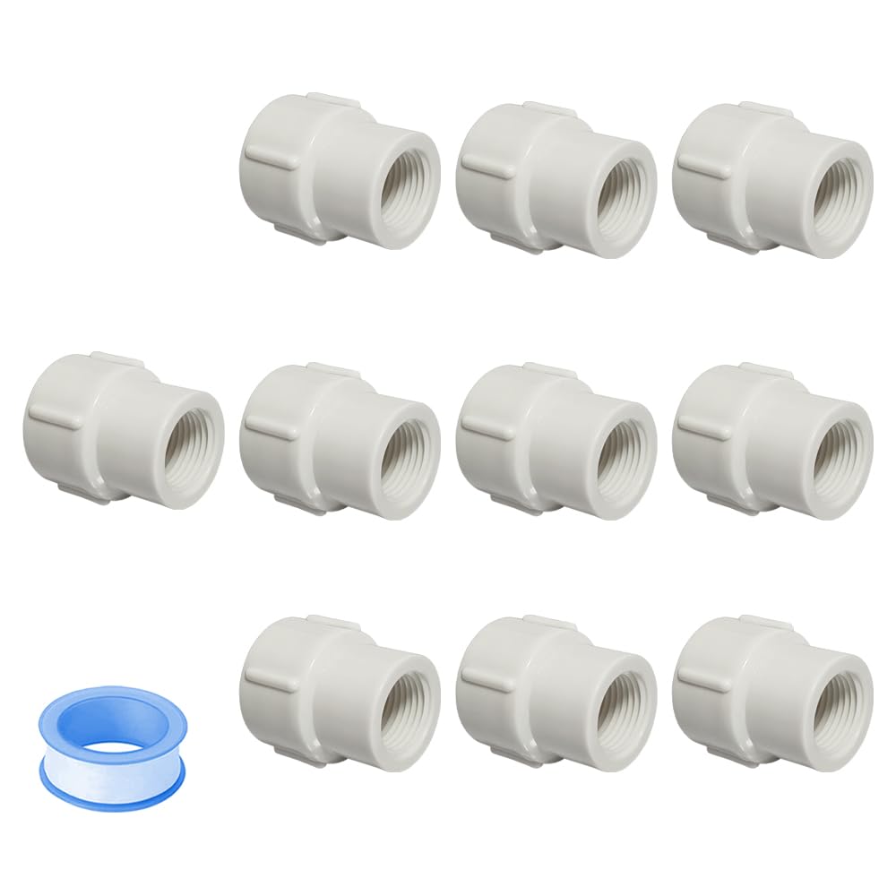 Amazon.com: HayEastdor 10PCS 1/2 to 3/4 Inch Female to Female Threaded ...