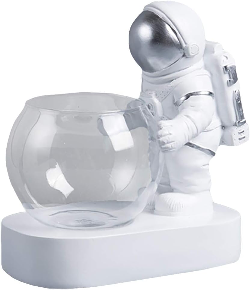 Amazon.com: OSALADI Bulb Vase LED Astronaut Desk Planter, Resin ...