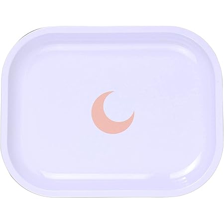 Amazon.com: Metal Tray Small White Lightweight Tray - Curved Edges and ...