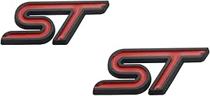 Amazon.com: 2 Pcs 3D Metal ST Emblem Logo ST Badge Sticker Decal Car ...