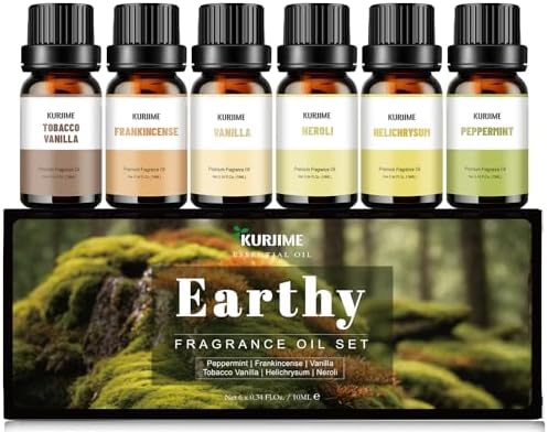 Amazon.com: KURJIME Essential Oil Set, Earthy Scents Fragrance Oil ...