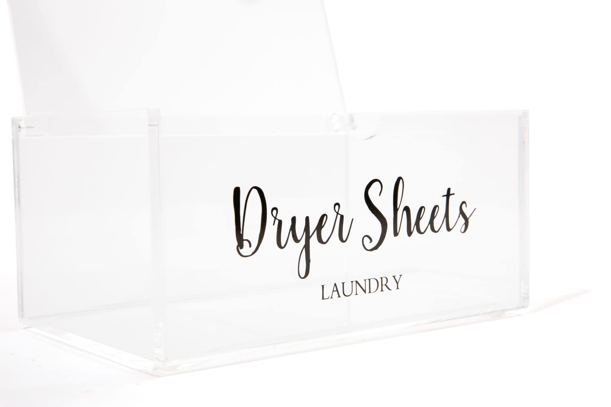 Buy HappyPals Clear Acrylic Dryer Sheet Holder, Laundry Room Organizer ...