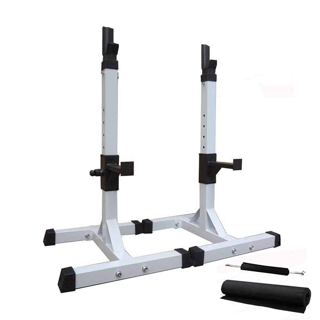 Buy JRZTC Squat Rack Adjustable Barbell Stand 12 Height Adjustment ...
