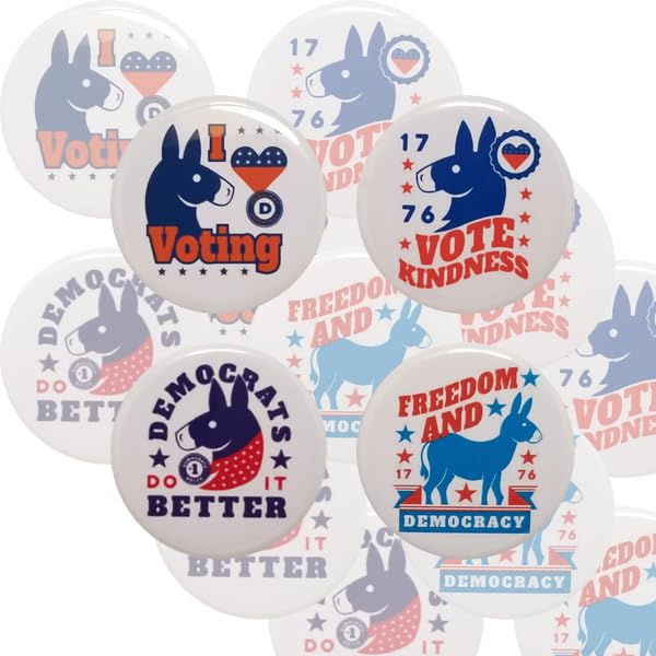 Amazon.com: Election button variety pack: DEMOCRATS DO IT BETTER ...