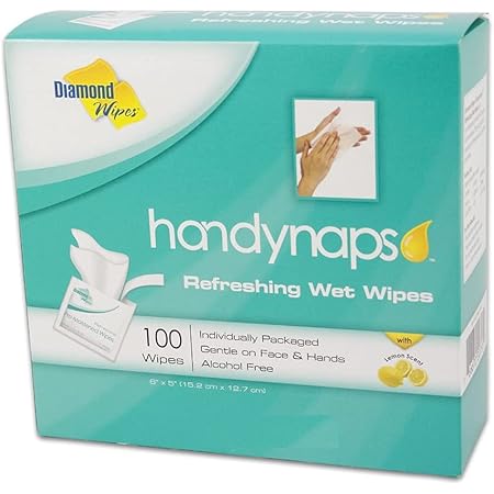 Amazon.com: Handynaps Alcohol-Free Hand Wipes With Fresh Lemon Scent ...
