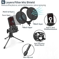 Amazon.com: USB Microphone, CMTECK XM550 Podcast Microphone with Pop ...