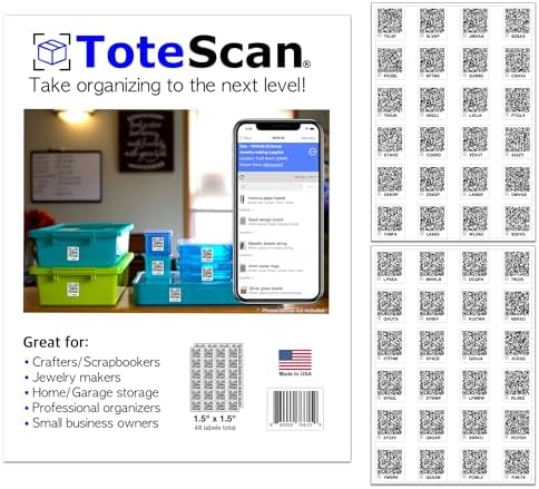 Inabox QR Code Smart 60 Pack Labels for Storage Boxes, Moving ...