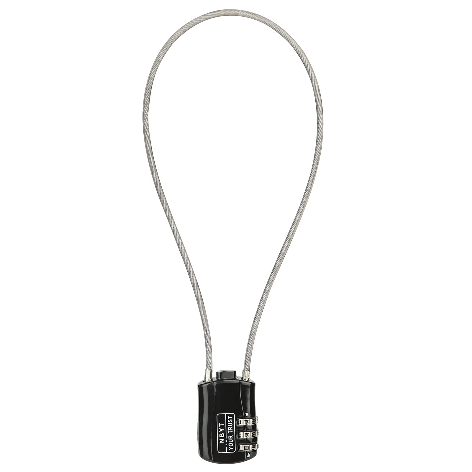 NBYT Wire Combination Lock Padlock, Wire Diameter 3/24", 24 ...