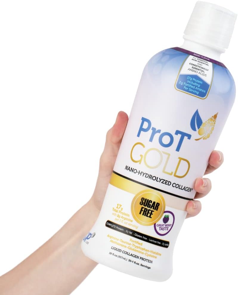 Amazon.com: ProT GOLD Berry Sugar Free Liquid Protein Shot - 30oz Anti ...