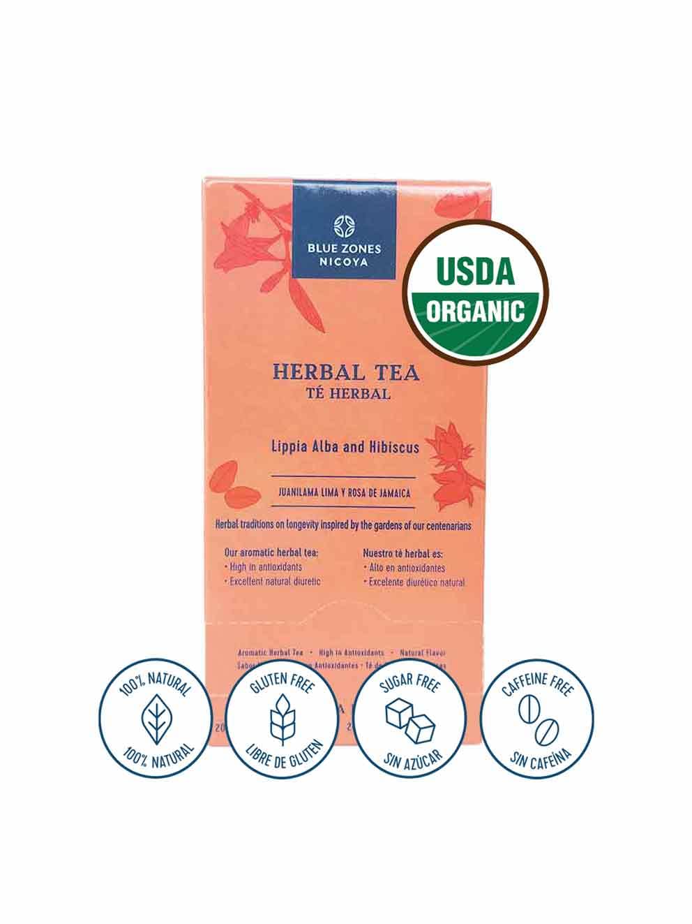 Snapklik.com : Blue Zones Nicoya - Lippia Alba & Hibiscus Flavored Tea ...