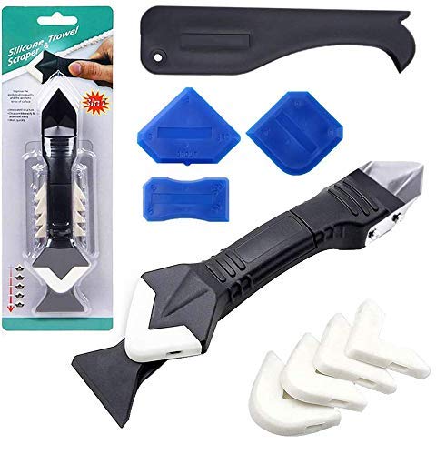 Caulking Tool Kit, 3 in 1 Caulking Tools(Stainless Steelhead) Silicone ...
