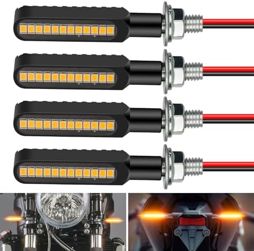 Amazon.com: 4PCS Flowing LED Motorcycle Turn Signal Lights,Motorbike ...