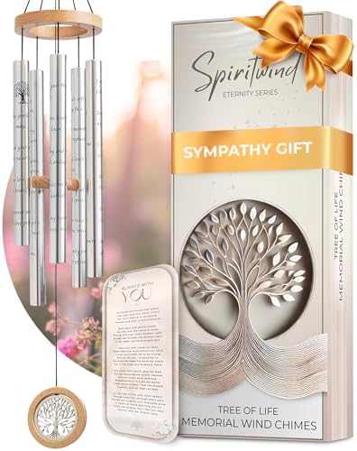 Amazon.com : Tree of Life Memorial Wind Chimes for Loss of Loved One ...