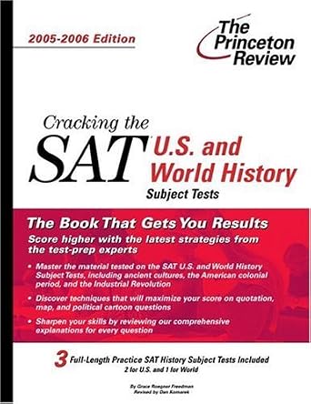 The Princeton Review Cracking the Sat U.s. and World History Subject ...