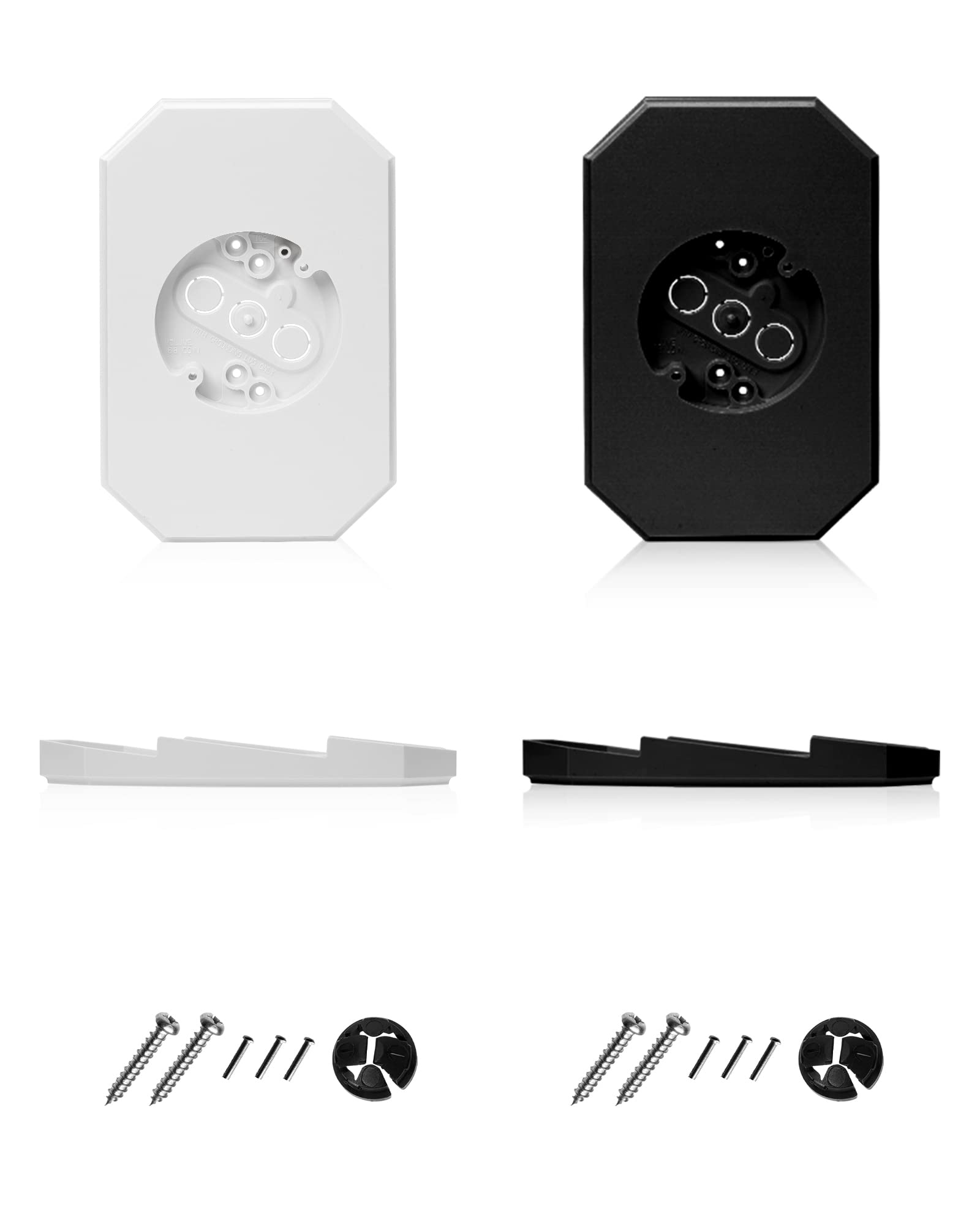 Flush Exterior Light Mounting Plate Round Stainless Steel Outdoor