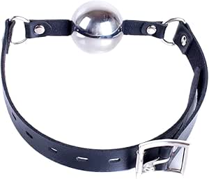 Zbbjrf Stainless Steel Ball Gag Locking Bondage Open Mouth