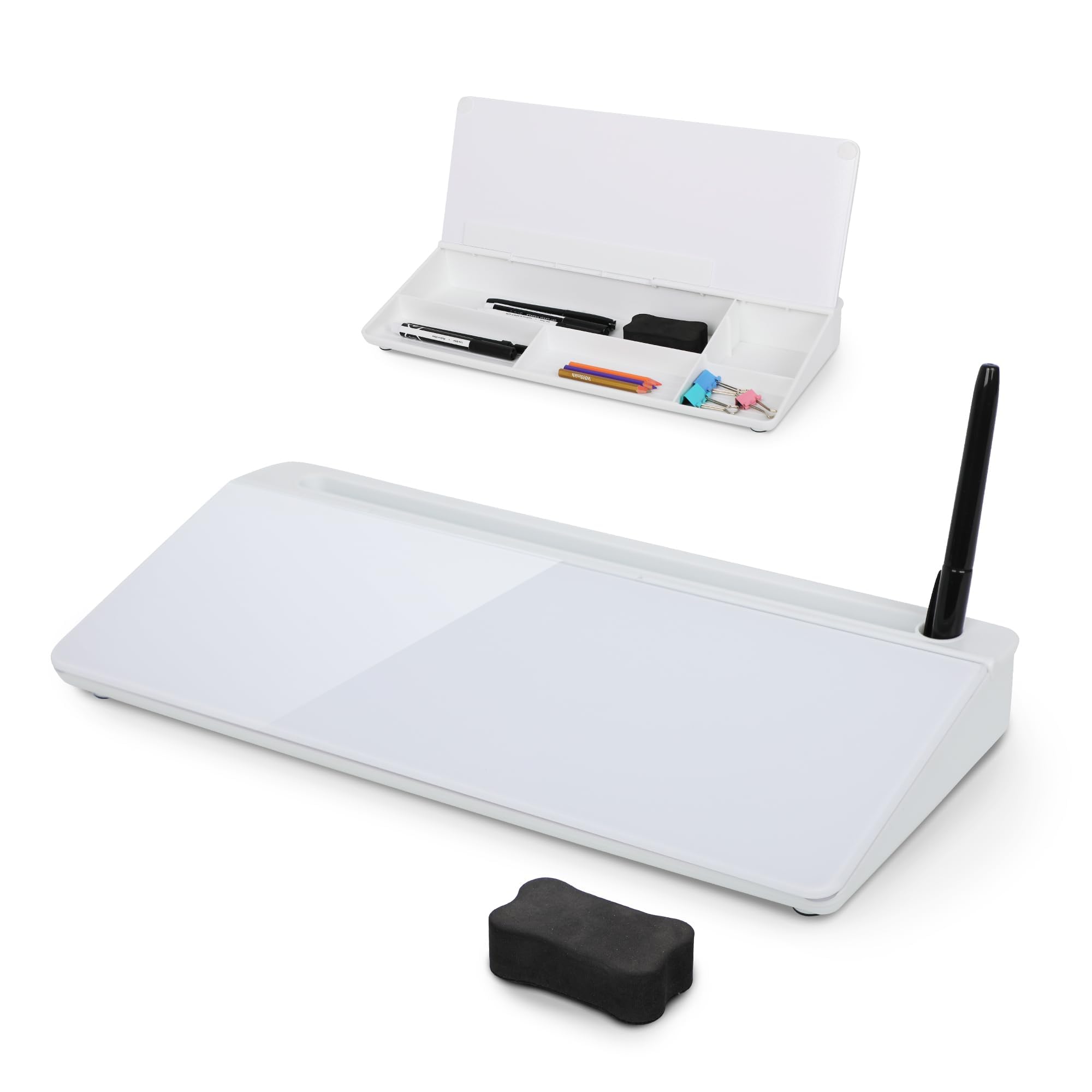Amazon.com: SHANTRA 16'' x 7'' Desktop Whiteboard, Desk Dry Erase Board ...