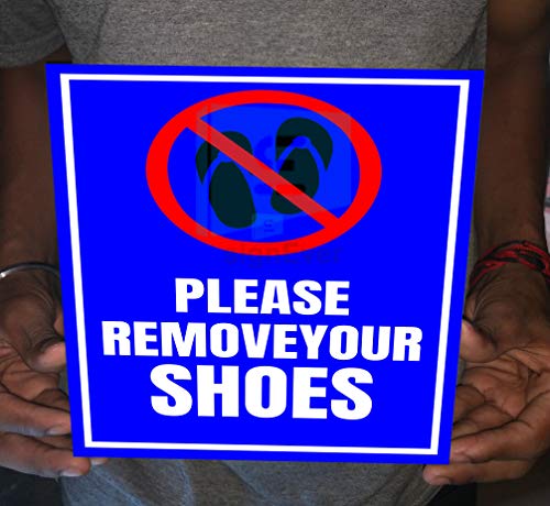 Buy SIGN EVER Please Remove Your Shoes Sign Board for Office Bank ...