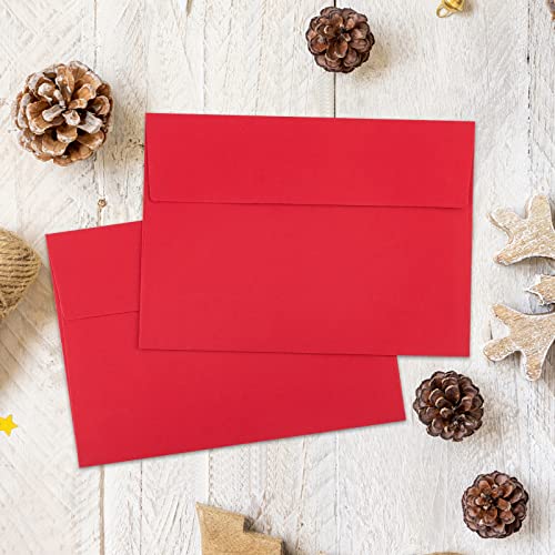 Snapklik.com : 50 Pack Red Envelopes, 5 X 7 Inch Envelopes,A7 Envelopes ...