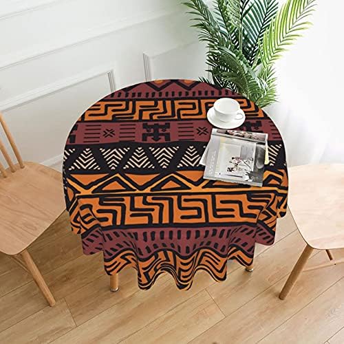 Amazon.com: FREEHOTU African Tribe Kente Round Tablecloth Thicken Desk ...