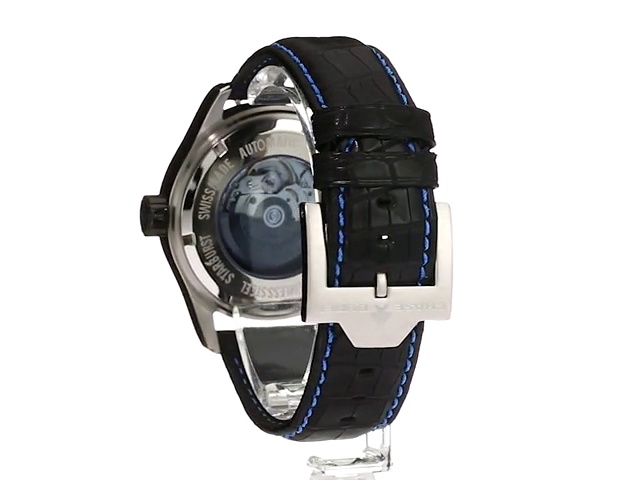 Watch Chase-Durer Men's 990.2BL-ALLI Starburst Automatic Blue-Stitched ...