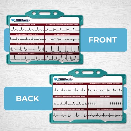 Snapklik.com : Badge 5 Card Set - Doubled Sided Nurse ECG ...